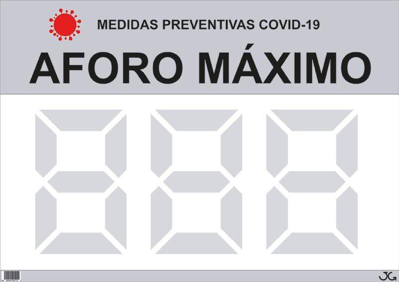 Señal aforo maximo 40x30cm JG 617 – Incremental.es